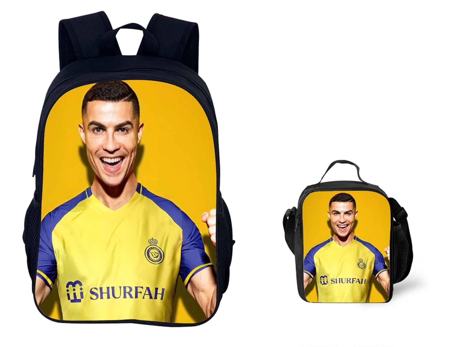Cristiano Ronaldo School Backpack 2 in 1 Set-Student CR7 Bookbag ...