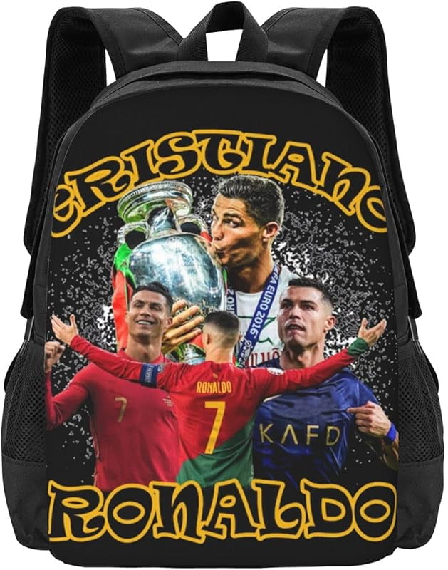 Cristiano Ronaldo Soccer Player #7 Backpack 16.5 Inch For Daily Work ...
