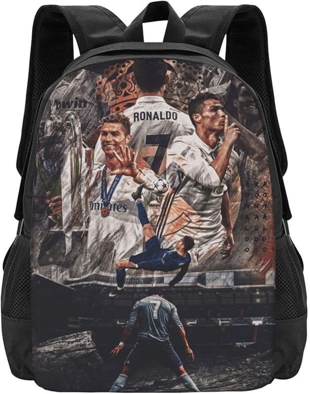 Cristiano Ronaldo Soccer Player #7 Backpack 16.5 Inch For Daily Work ...
