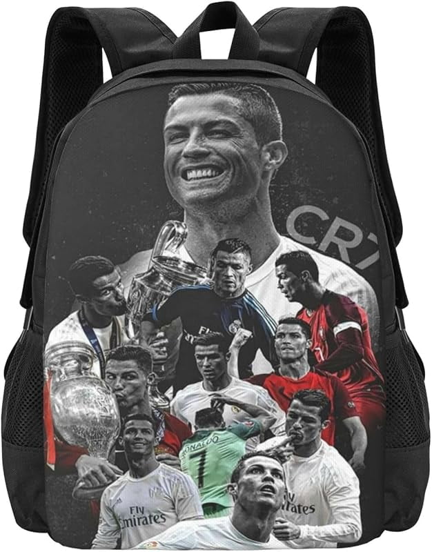 Cristiano Ronaldo Soccer Player #7 Backpack 16.5 Inch For Daily Work ...