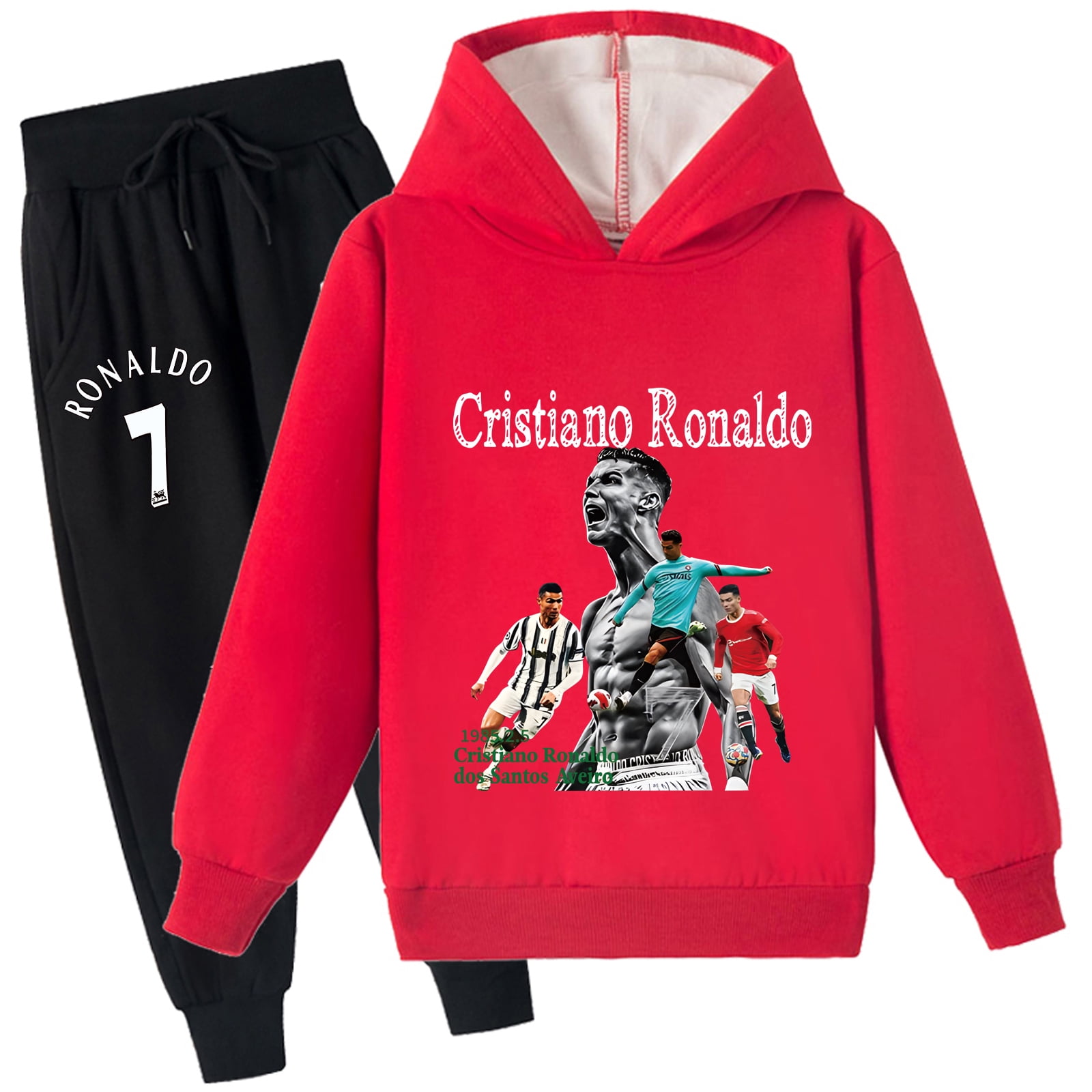 Cristiano Ronaldo Themed Kids' Fleece Pullover Hoodie and Sweatpants ...