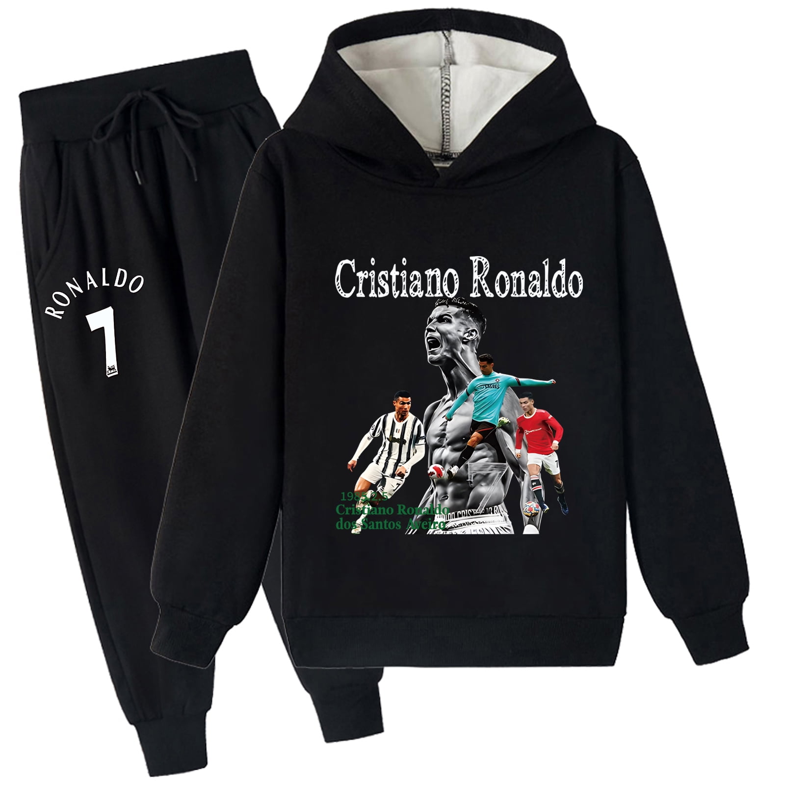Cristiano Ronaldo Themed Kids' Fleece Pullover Hoodie and Sweatpants ...