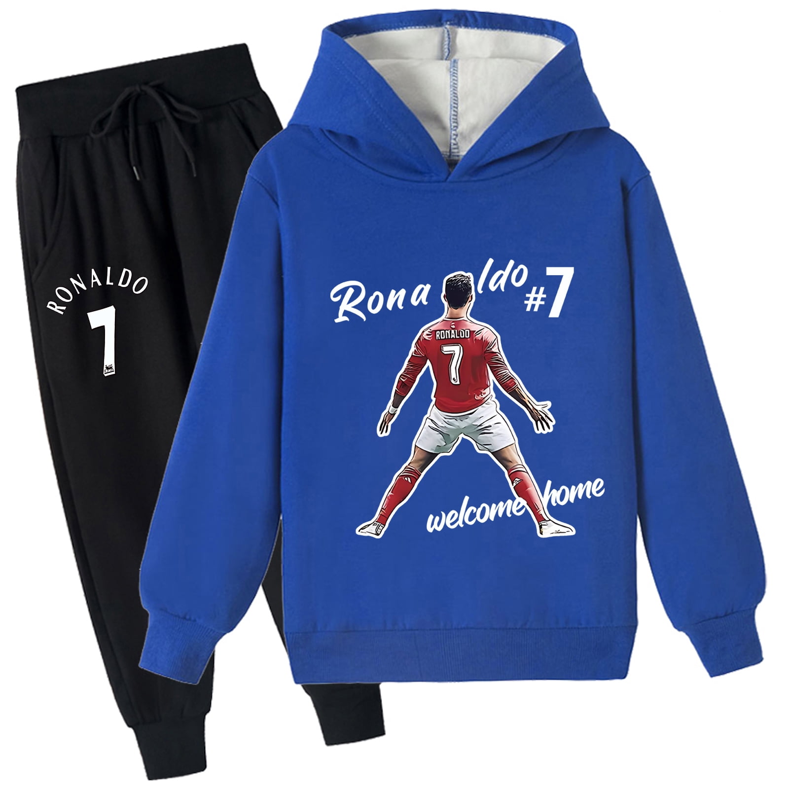 Cristiano Ronaldo Themed Kids' Hooded Sweatshirt and Joggers: Brushed ...