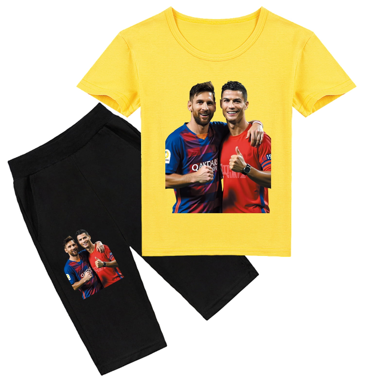 Cristiano Ronaldo Themed Kids Set Cotton Short Sleeve T-shirt and Short ...