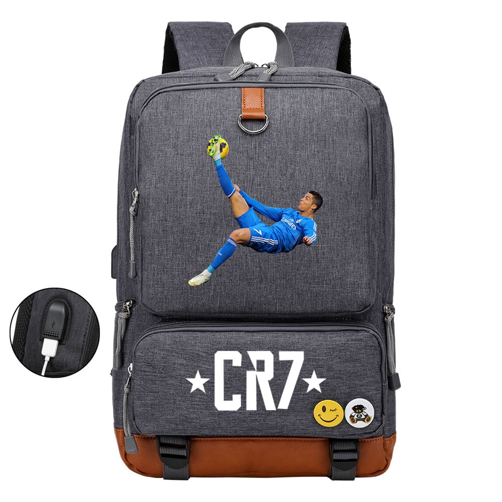Cristiano Ronaldo Water Resistant Laptop Backpack Novelty Daypack-Large ...