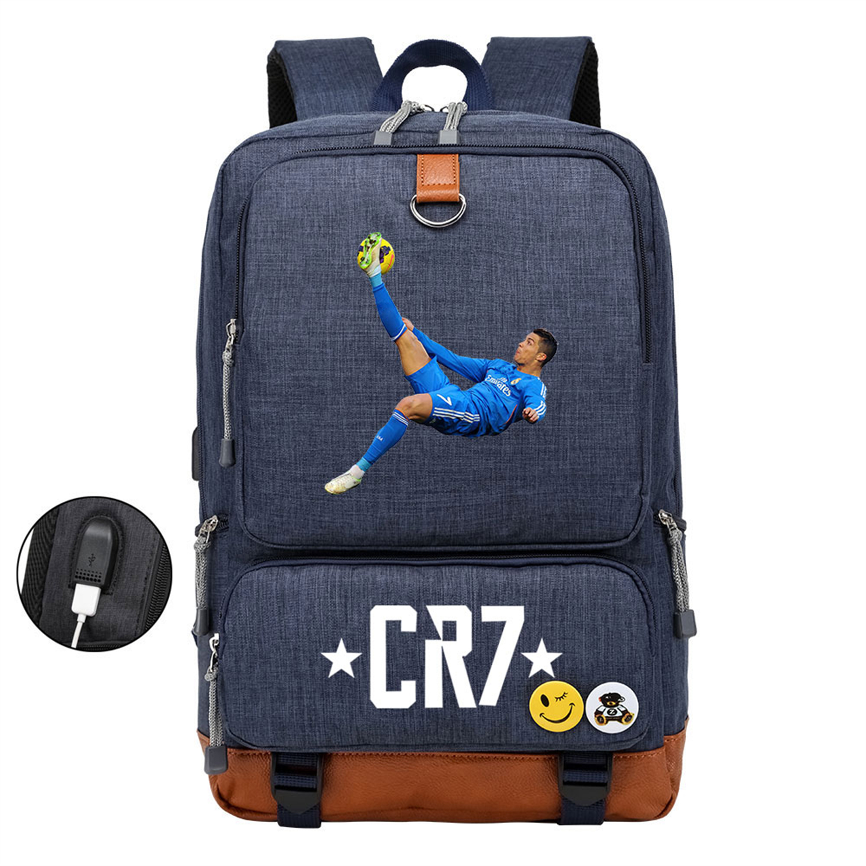 Cristiano Ronaldo Water Resistant Laptop Backpack Novelty Daypack-Large ...