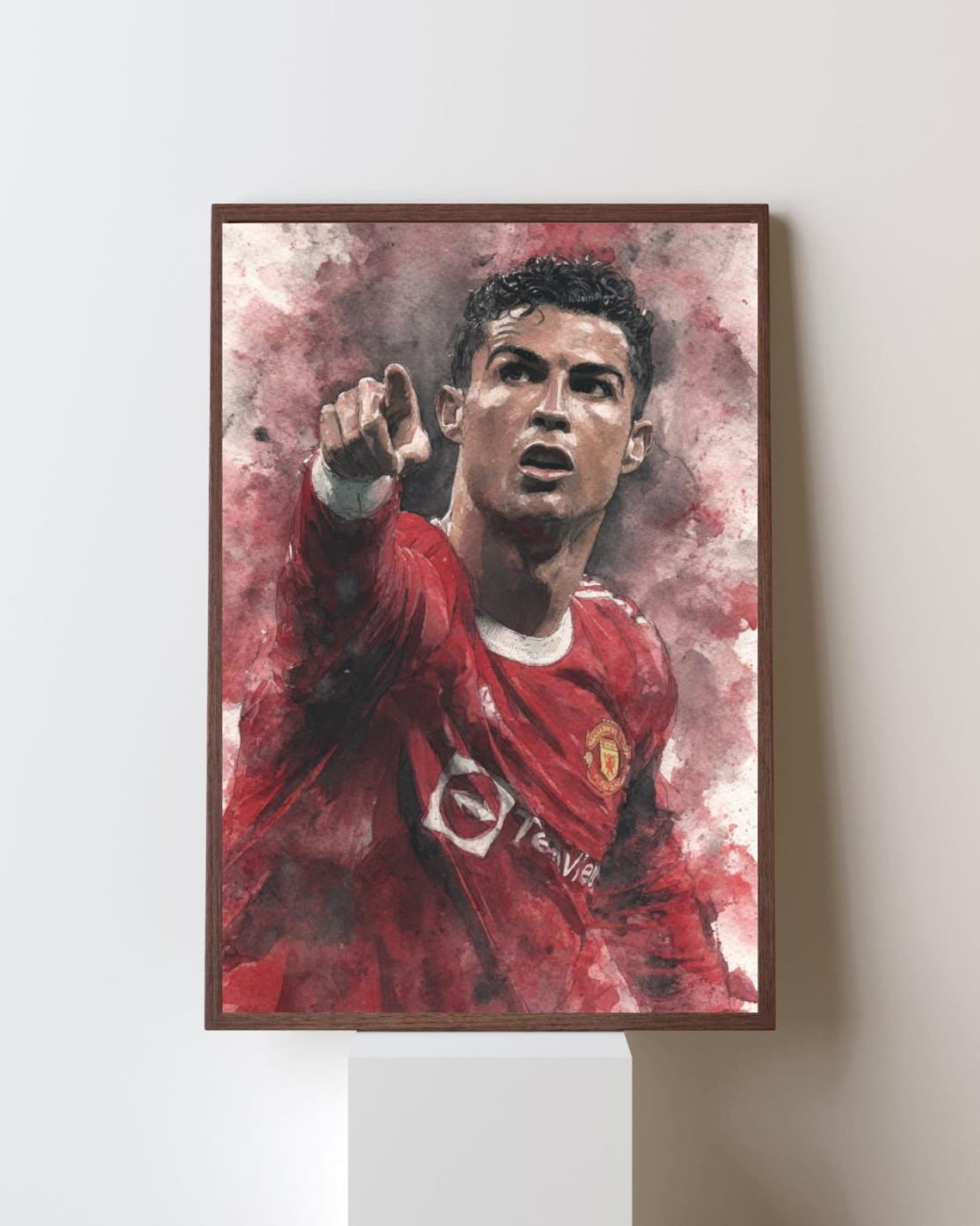 Cristiano Ronaldo Watercolor Print, Football Legend Instant #2233 ...