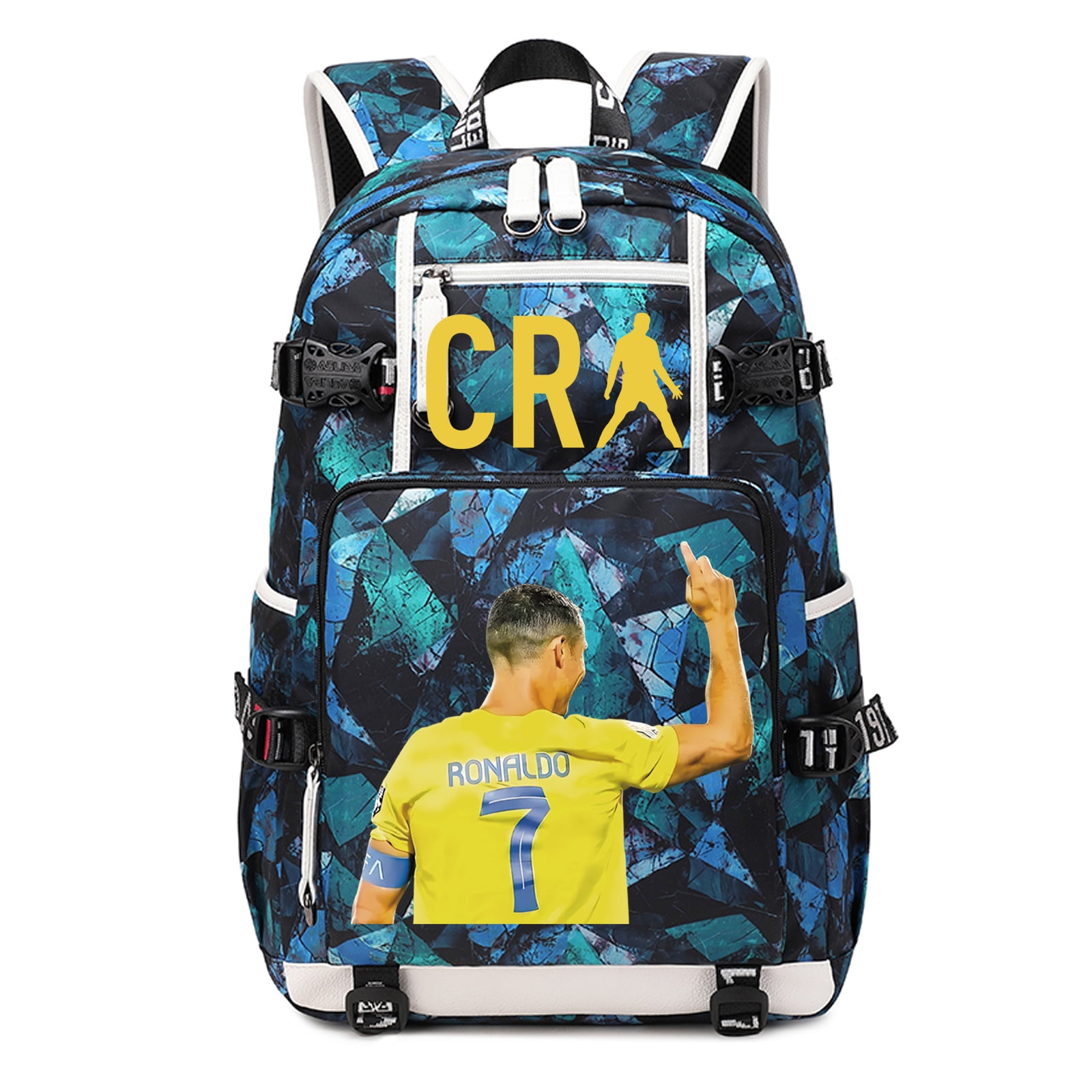 Cristiano Ronaldo Waterproof Backpack USB Ready For Students Teens ...