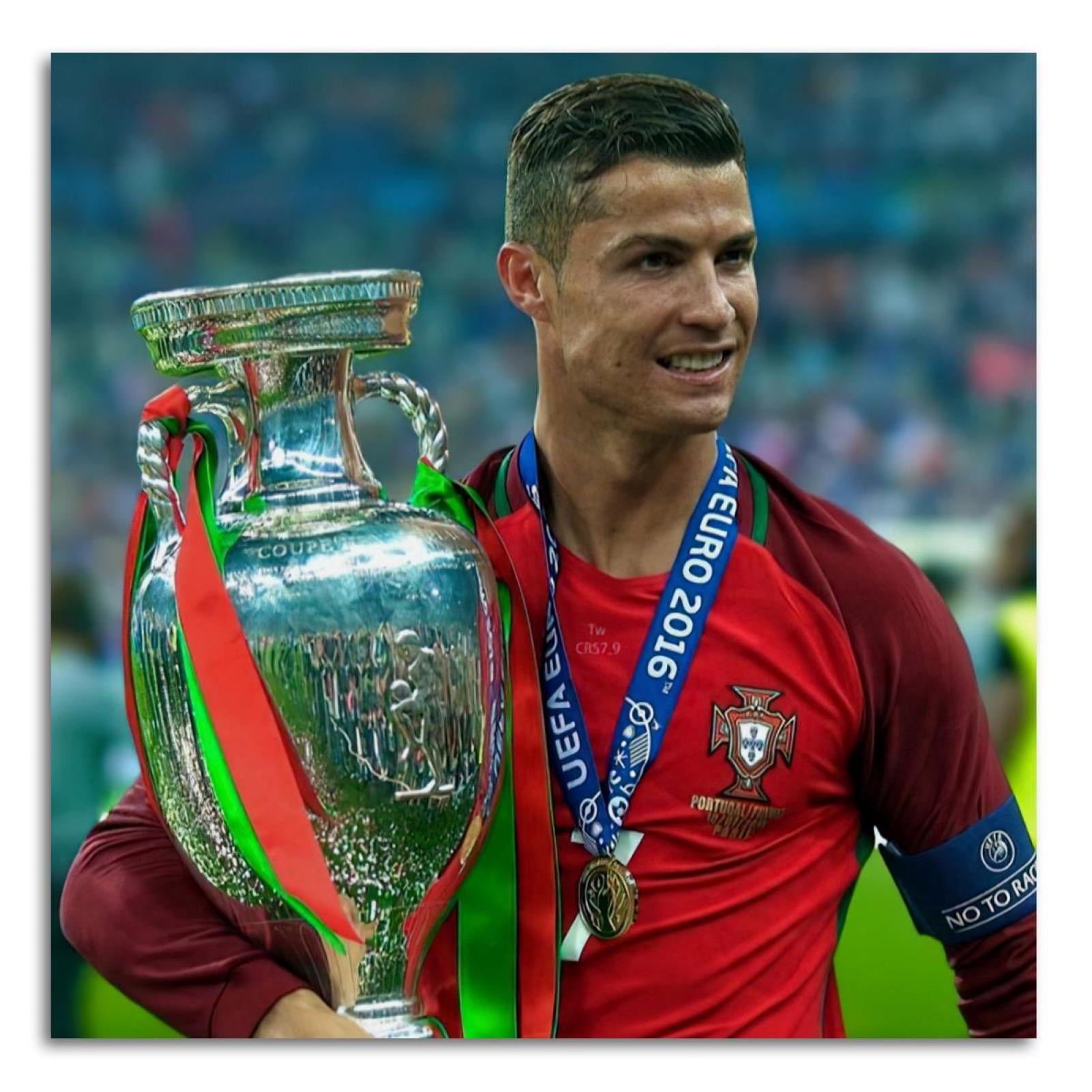 Cristiano Ronaldo Winning EURO 2016 Home Decor Posters Picture Wall Art ...