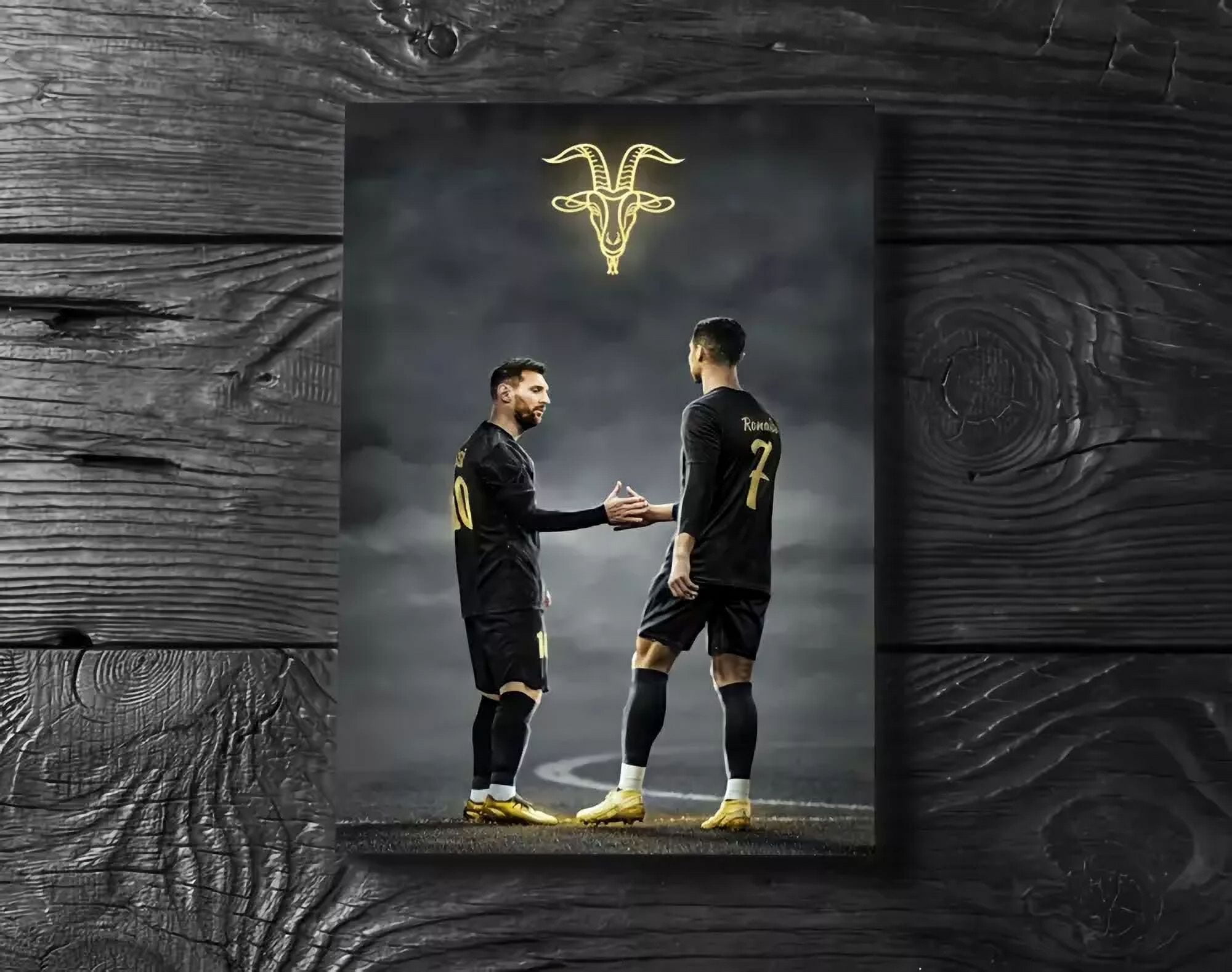 Cristiano Ronaldo and Lionel Messi Football Soccer Player Goat Poster ...