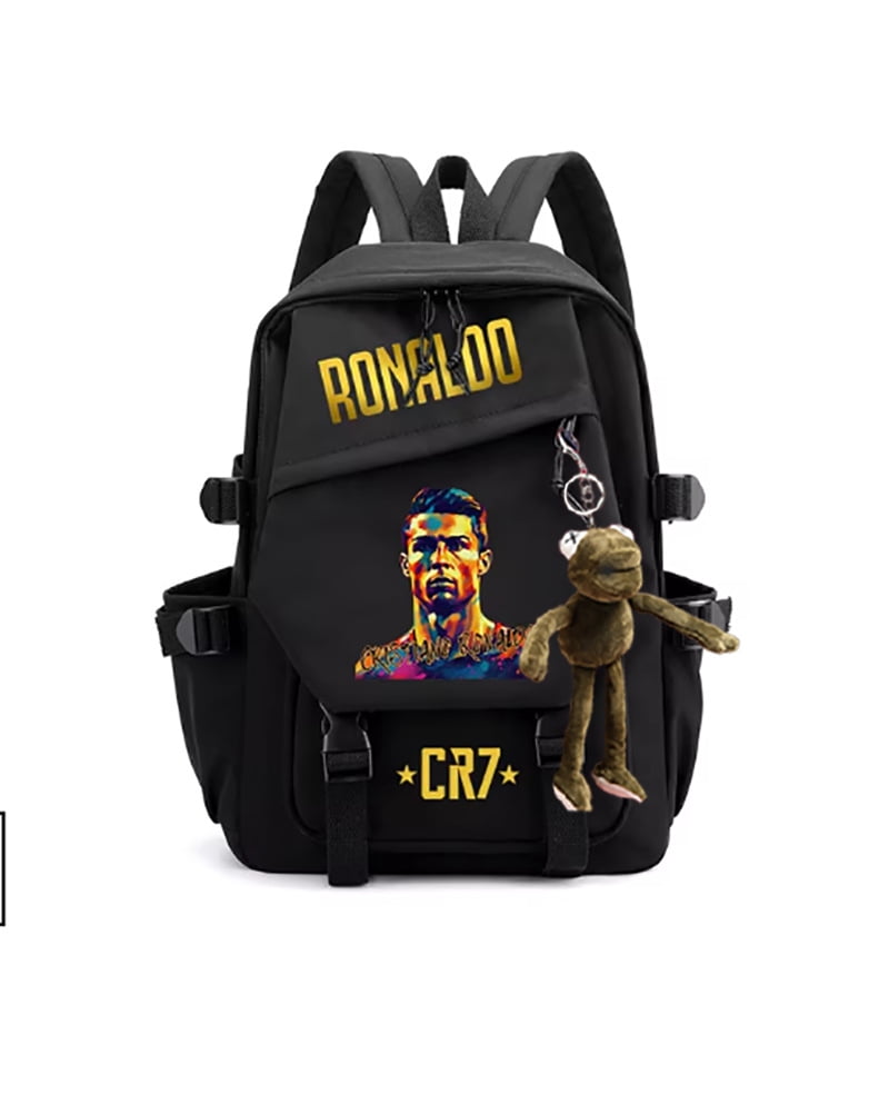 Cristiano-Ronaldo backpack cartoon cartoon student school bag large ...