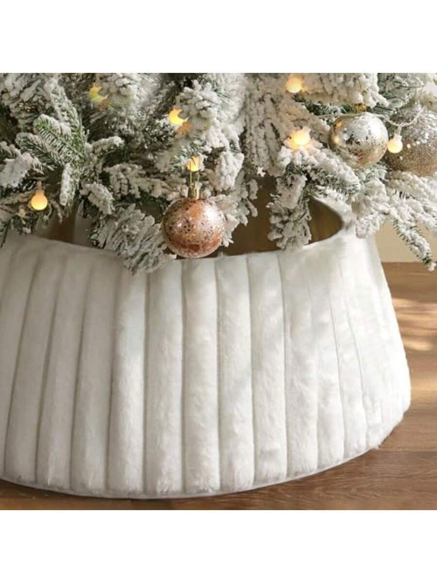 Cristmas Tree Collar Rustic W F Fur Tree Collar Wit Stre Textured ...