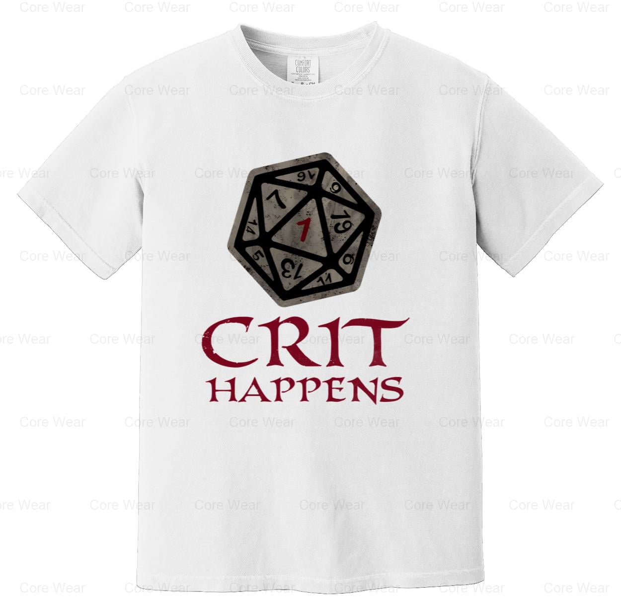 Crit Happens Funny Dungeons and Dragons D&D RPG Gamer Dice Comfort ...