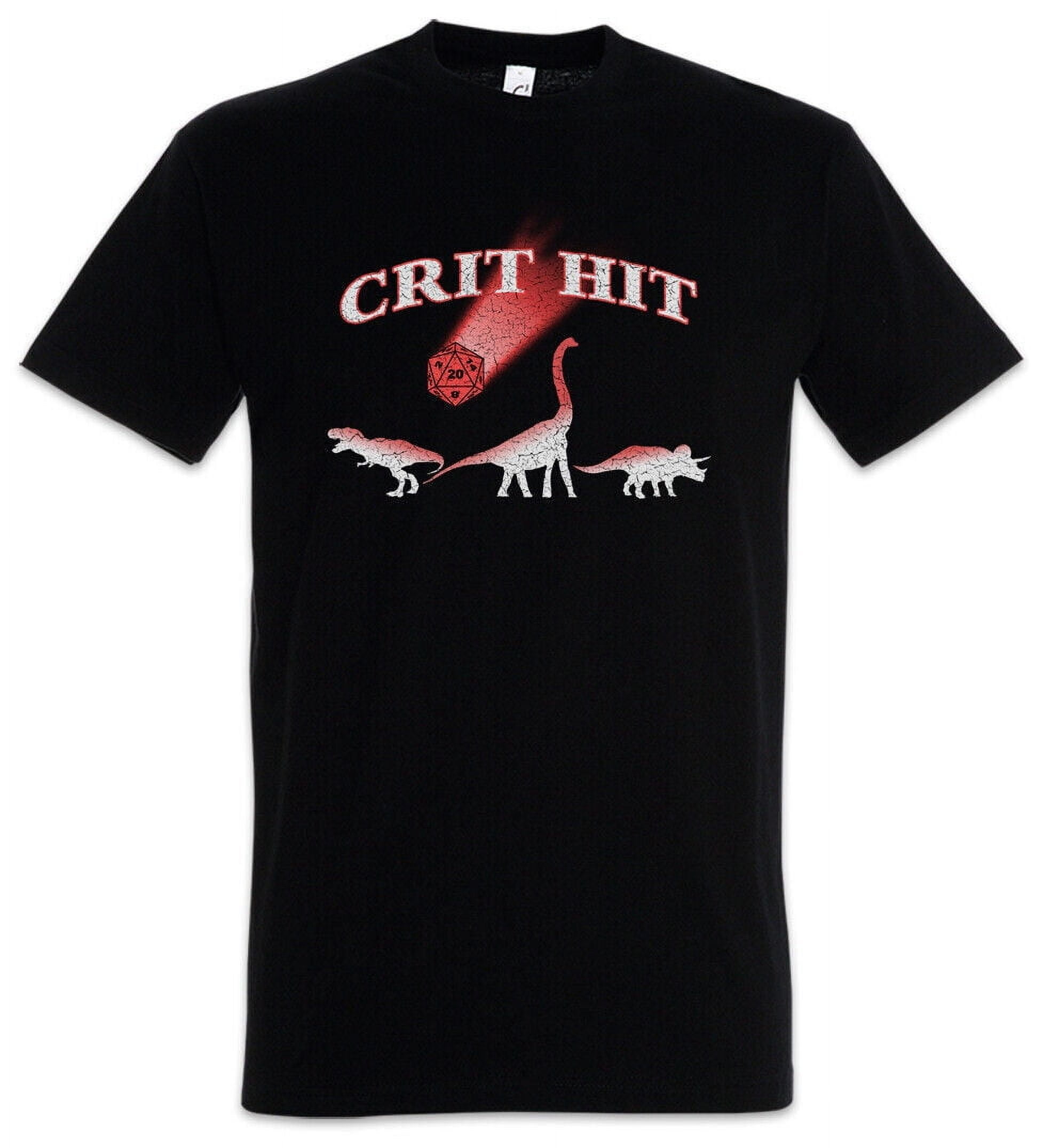 Crit Hit T-Shirt Geek Nerd Fun Dinosaurier PC RPG MMORPG Gamer Gaming ...