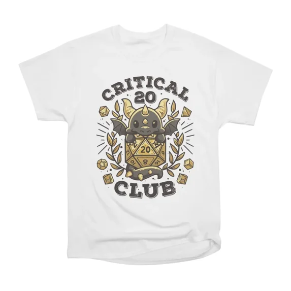Critical 20 Club Cute Black Dragon T-Shirt Tee Gift For Him Merch For ...