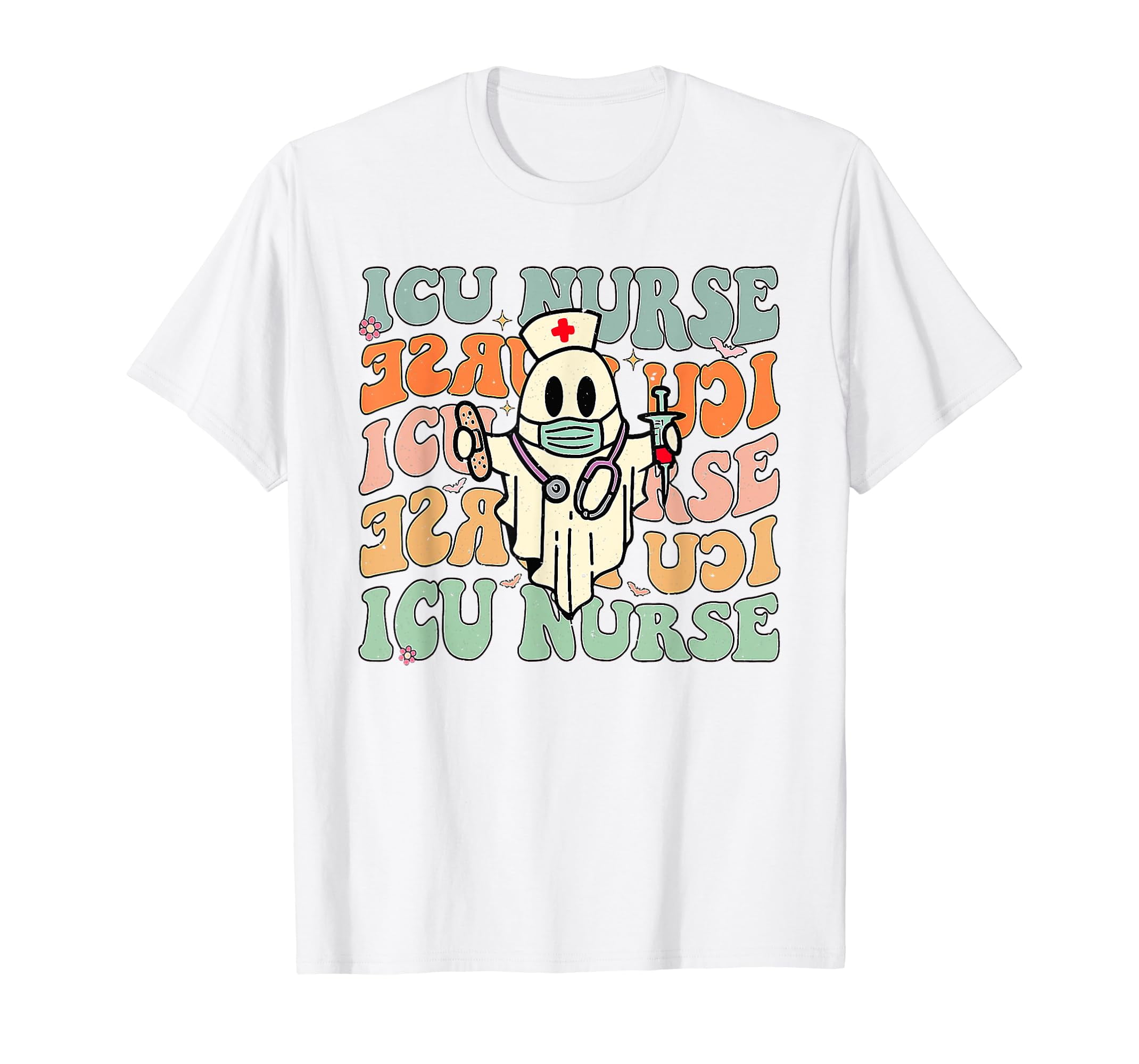 Critical Care Nurse ICU Neonatal Ghost Halloween Nursing T-Shirt ...