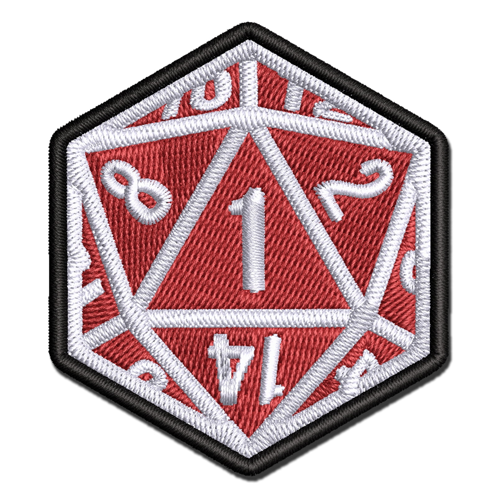 Critical Miss Fail 1 - D20 20 Sided Gaming Gamer Dice Applique Multi ...