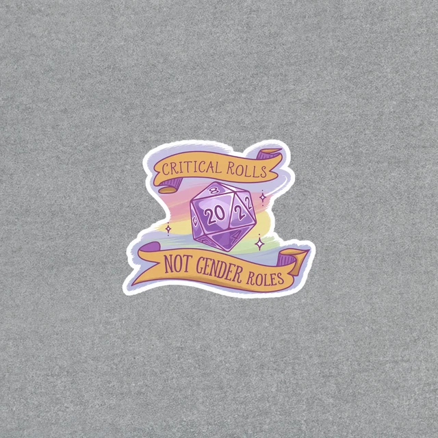 Critical Rolls Not Gender Roles D20 Dice Vinyl Sticker Decalphone Decal ...
