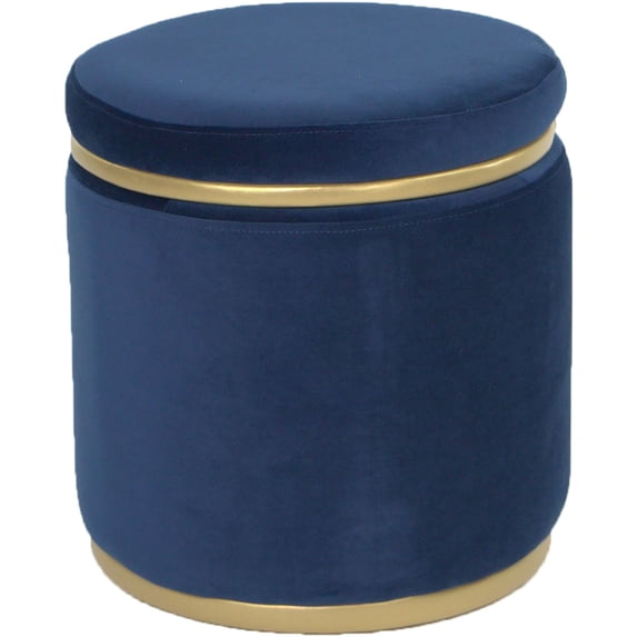 Critter Sitters Navy Velvet Vanity Stool with Storage Lid - Walmart.com
