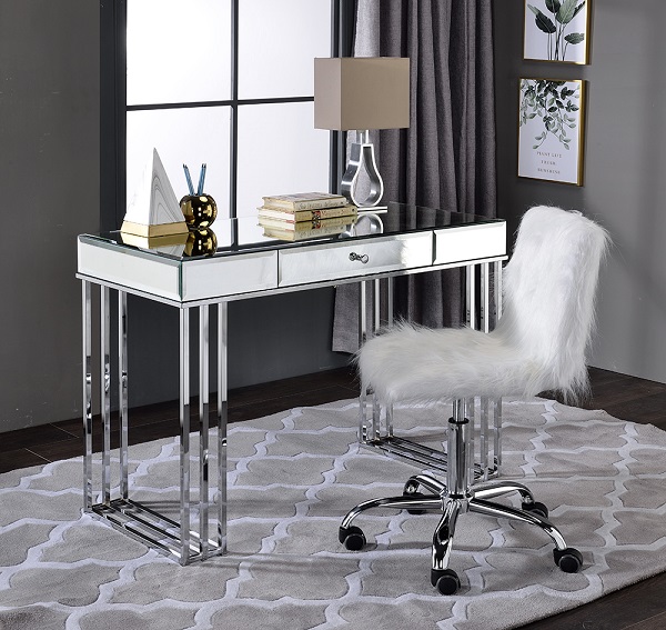 Critter Writing Desk in Mirrored and Chrome Finish - Walmart.com