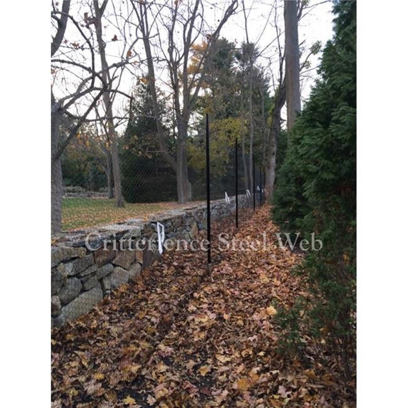 Critterfence 7.5 x 100 ft. Black Steel Web Hexagrid Woven Wire Fence ...