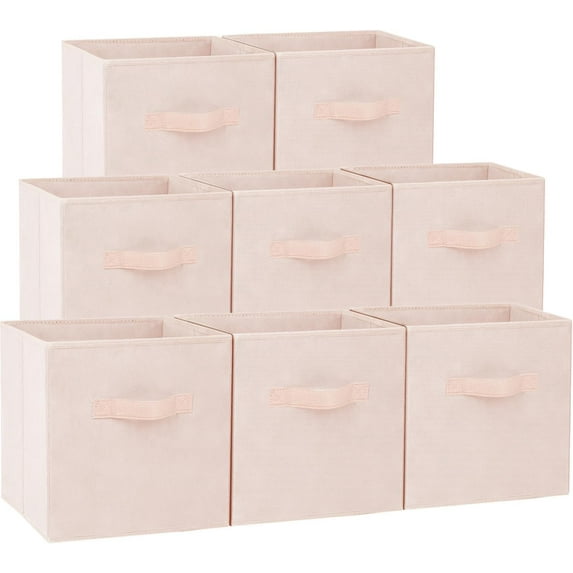 Criusia 11 Inch Heavy Duty Storage Cubes – 8 Pack Collapsible Fabric ...