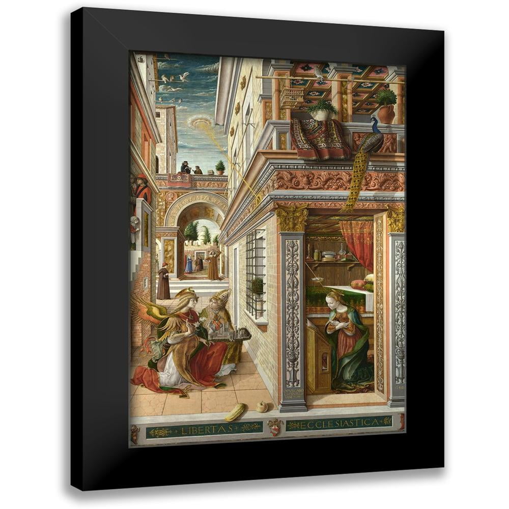 Crivelli, Carlo 11x14 Black Modern Framed Museum Art Print Titled - The Annunciation, with Saint ...