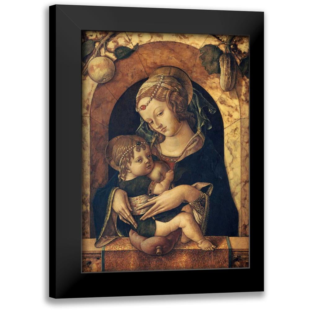 Crivelli, Carlo 14x18 Black Modern Framed Museum Art Print Titled - The Madonna and Child at a ...