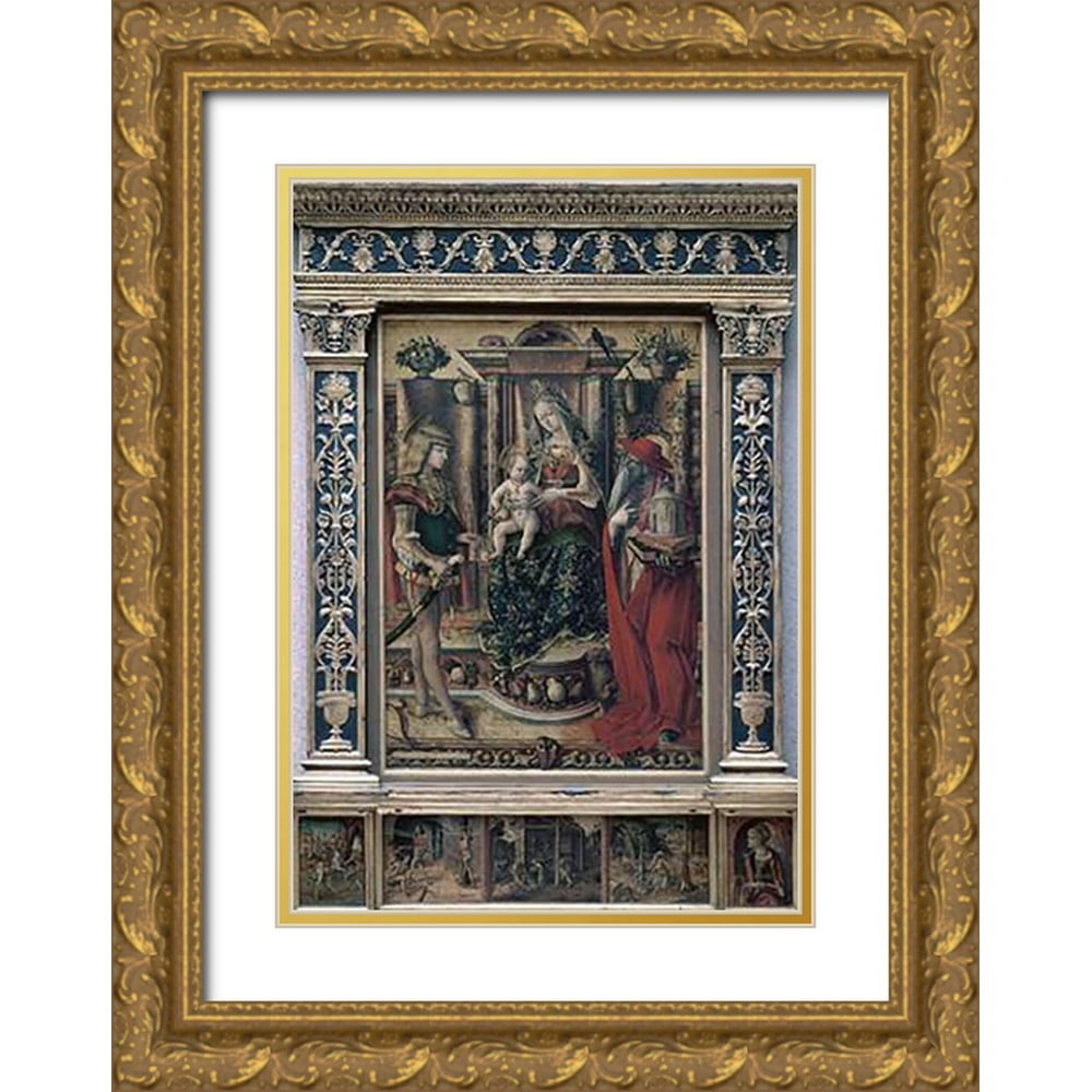 Crivelli, Carlo 14x18 Gold Ornate Wood Framed with Double Matting ...