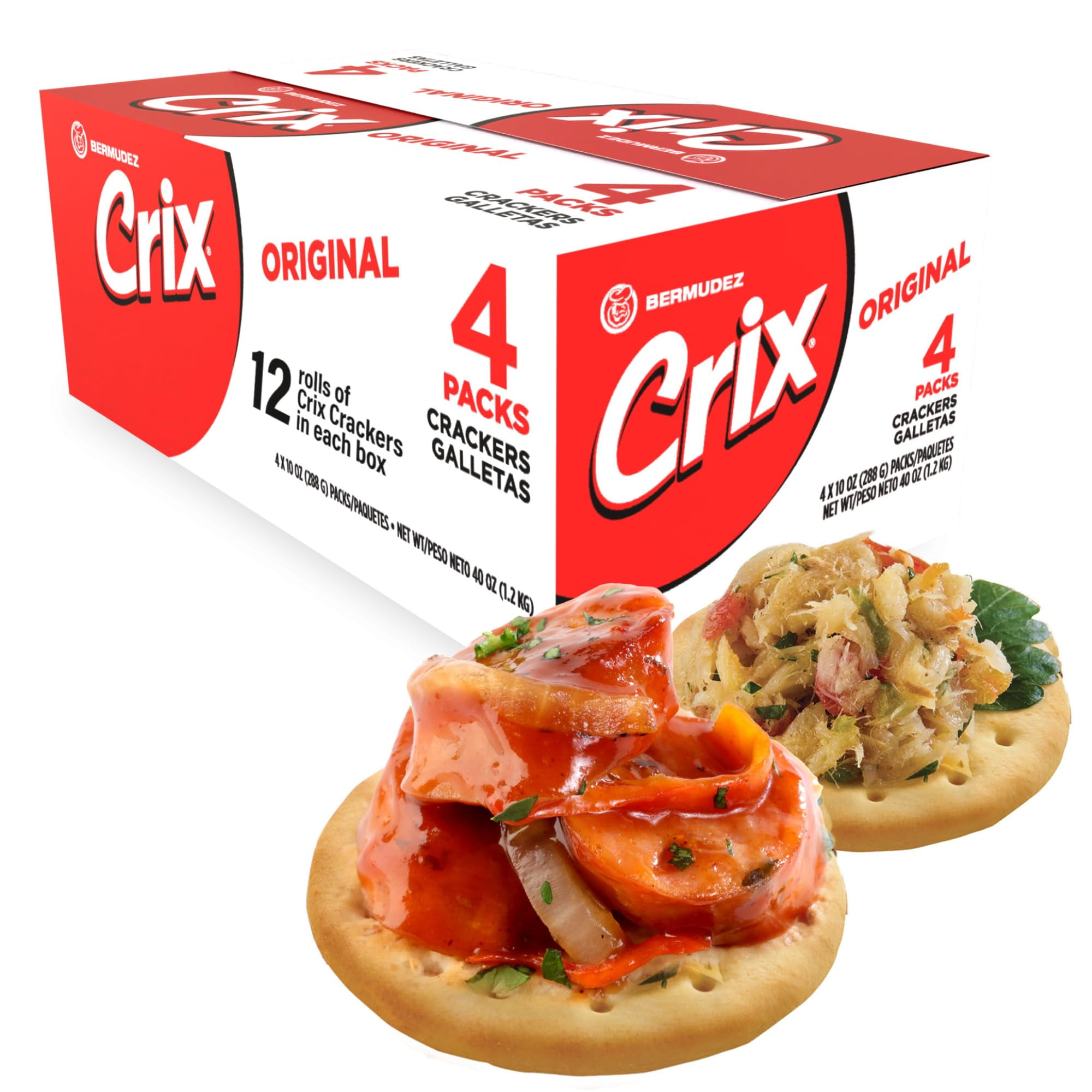 Crix Original Crackers - BCF26 12 Individually Wrapped Rolls (4 x 3 ...