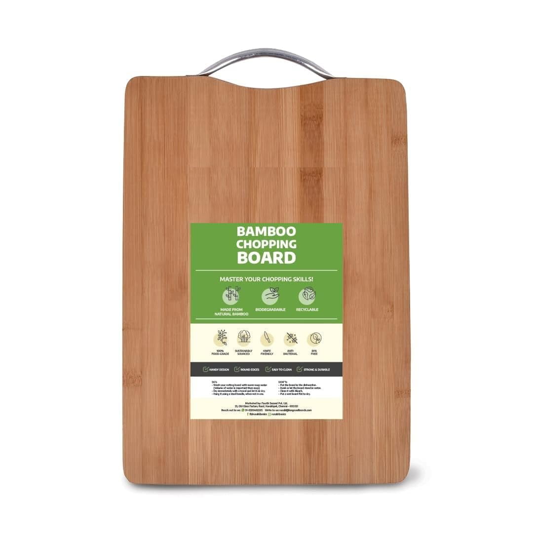 Crizer Large NonSlip Wooden Bamboo Cutting Board with Antibacterial ...