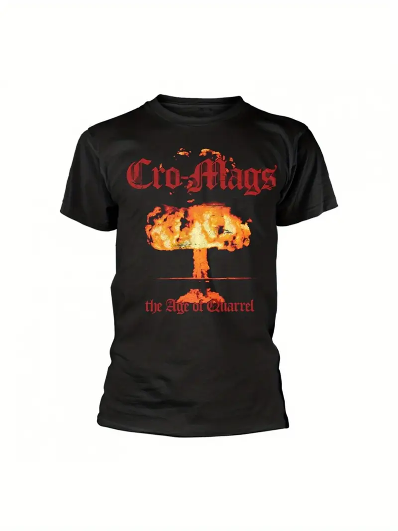 Cro-Mags 'Age Of Quarrel' Graphic T-Shirt for Men - Black Band Tee with ...