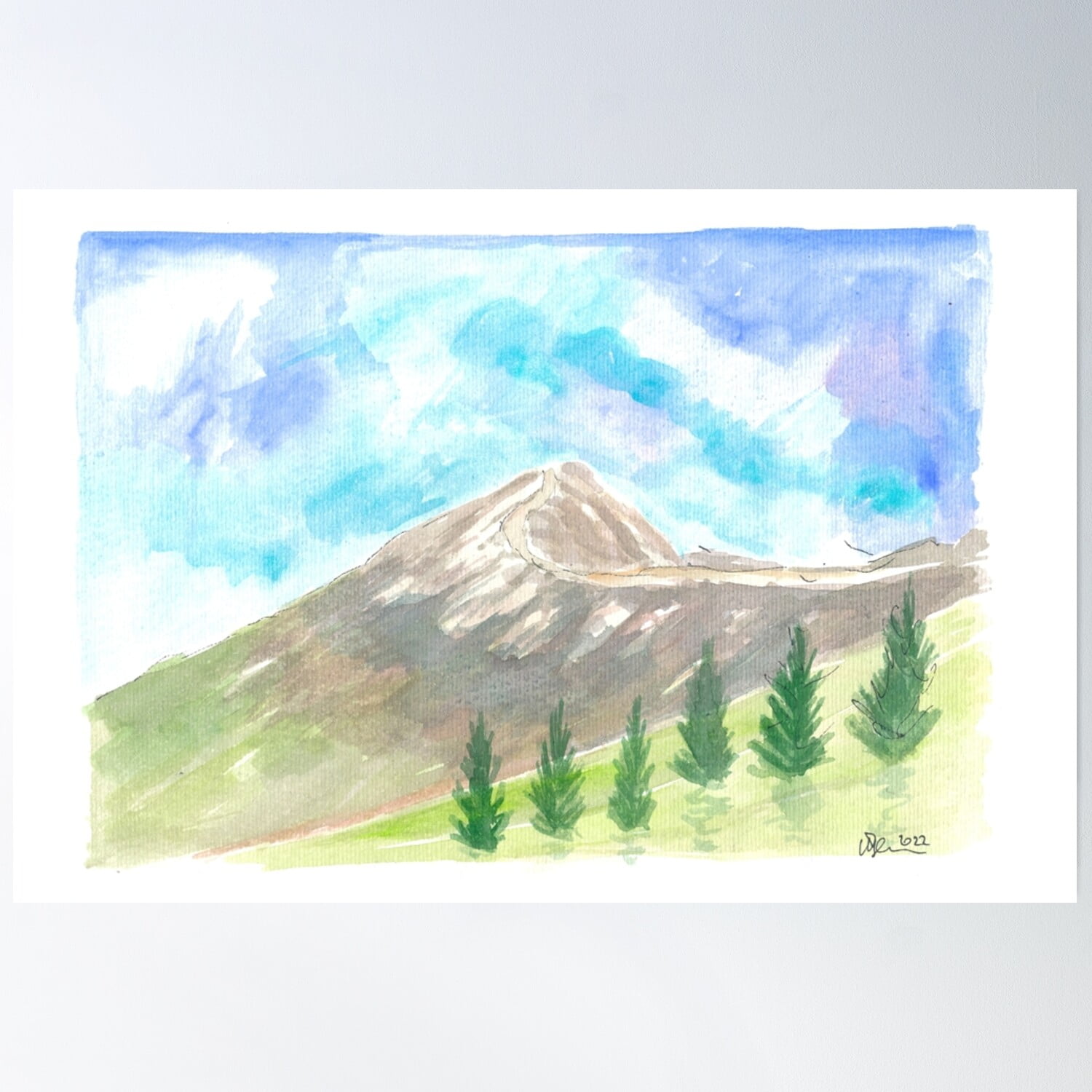 Croagh Patrick Holy Mountain In County Mayo Ireland Poster Wall Art ...