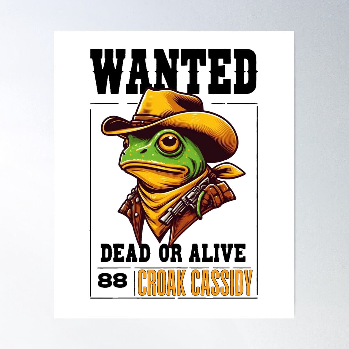 Croak Cassidy Poster Wall Art, Modern Wall Decor For Living Room ...