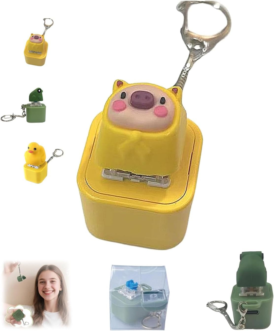 Croaking Frog Keychain, Duckeys, Duck Keyboard, Frog Croaking Keychain ...