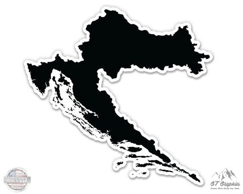 Croatia - 8" Vinyl Sticker - For Car Laptop I-Pad - Waterproof Decal ...