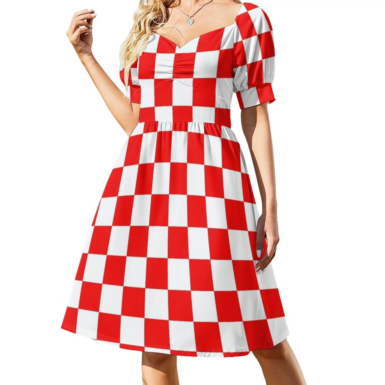 Croatia Checkerboard Sleeveless Dress dresses for womens 2024 summer ...