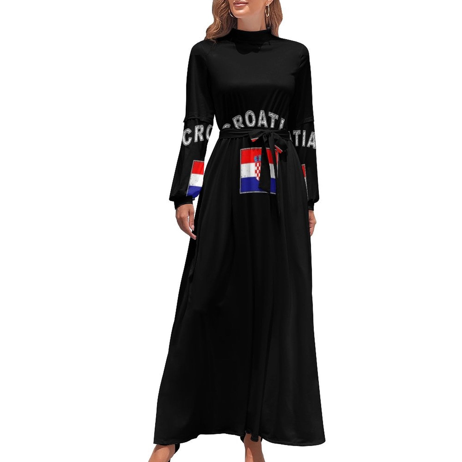 Croatia Croatian flag flag Long Dress Woman's evening dress Evening ...