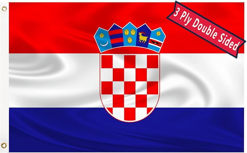 Croatia Flag 3x5 Double Sided Croatian National Flag Three Layer 240D ...