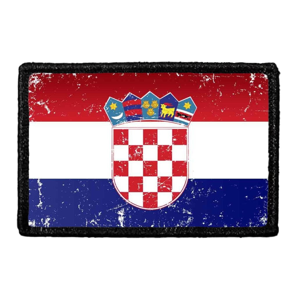 Croatia Flag - Color - Distressed - Removable Patch - Walmart.com