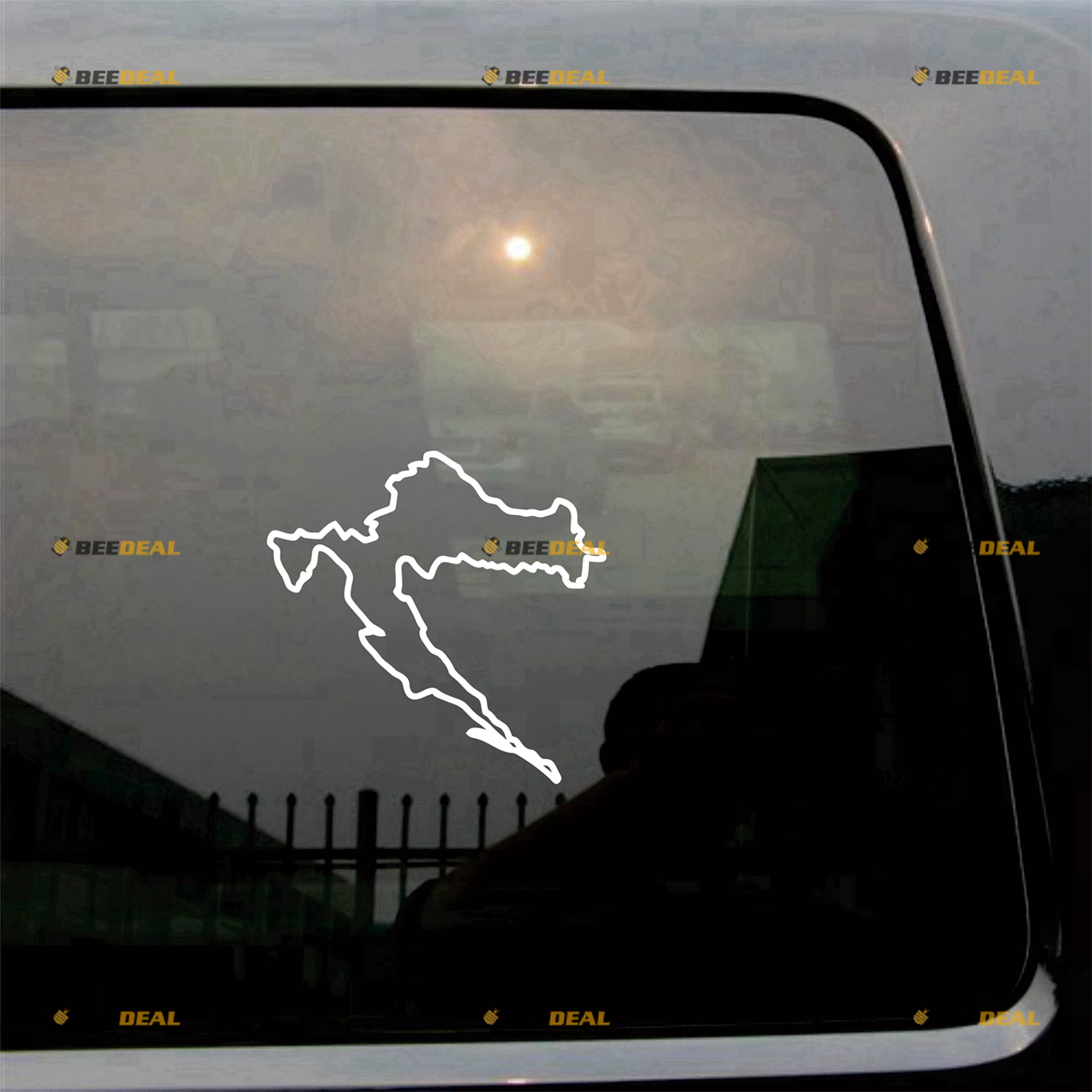 Croatia Map Sticker Decal Vinyl Outline Silhouette Croatian - 2 Pack ...