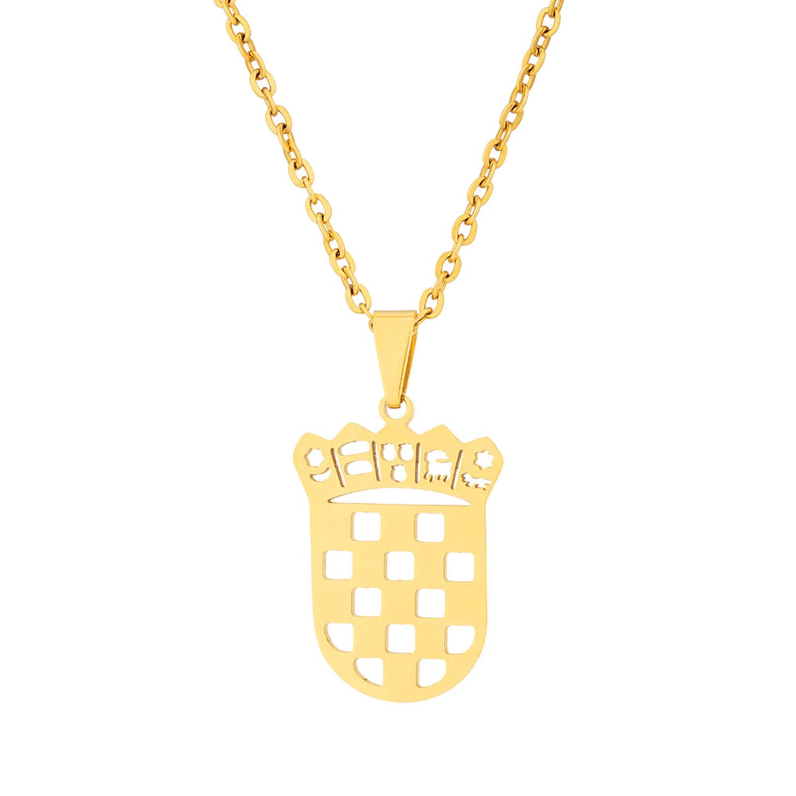 Croatian Flag Necklace Stylish Neckchain Jewelry with Croatia Badge ...