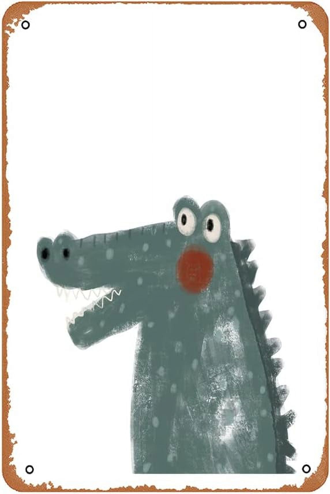 Croc 12x8 inch Vintage Metal Logo Fun Movie Home Farm Bathroom Bar Art ...