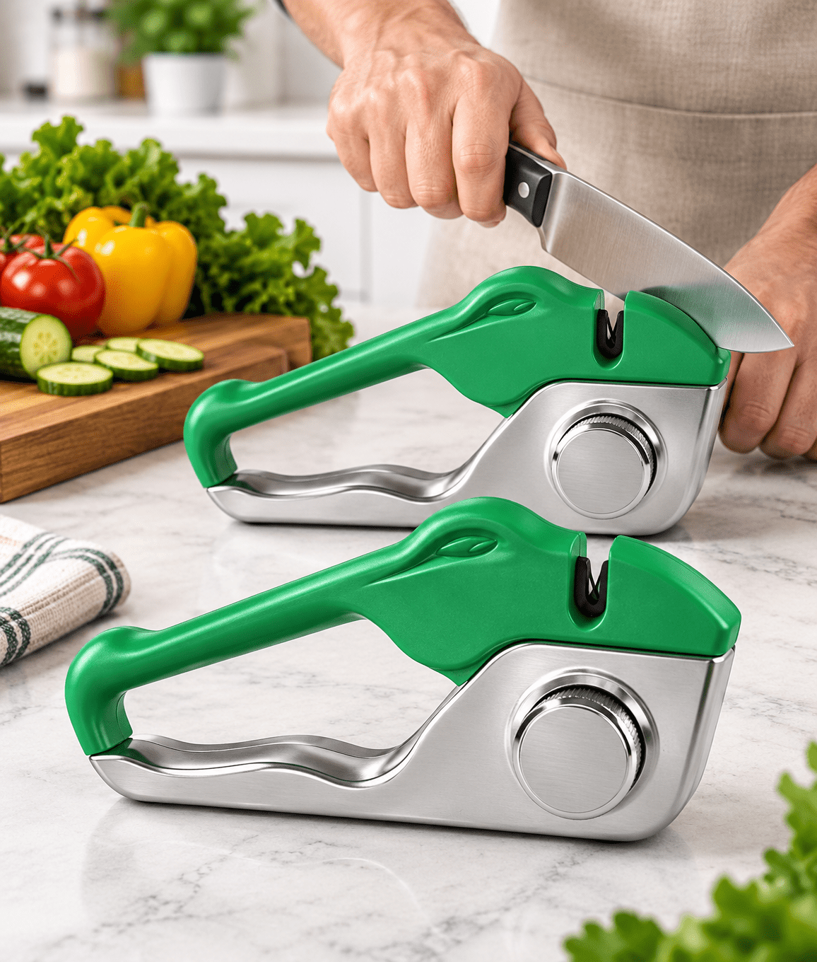 Croc Dial Knife Sharpener for Straight, Serrated Blades & Scissors ...