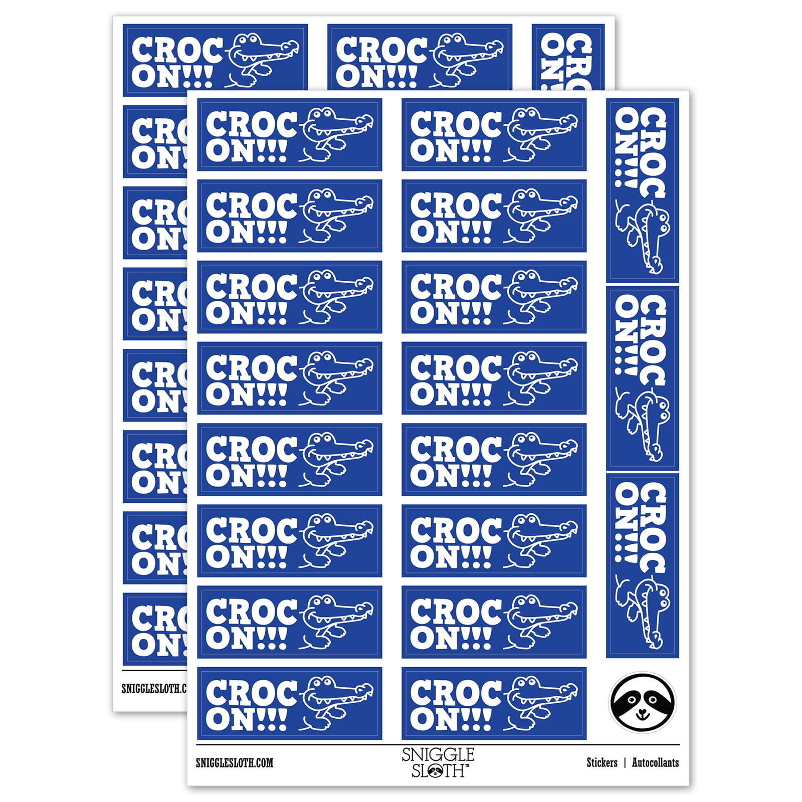 Croc Rock On Crocodile Teacher Student School Sticker Set - Dark Blue ...