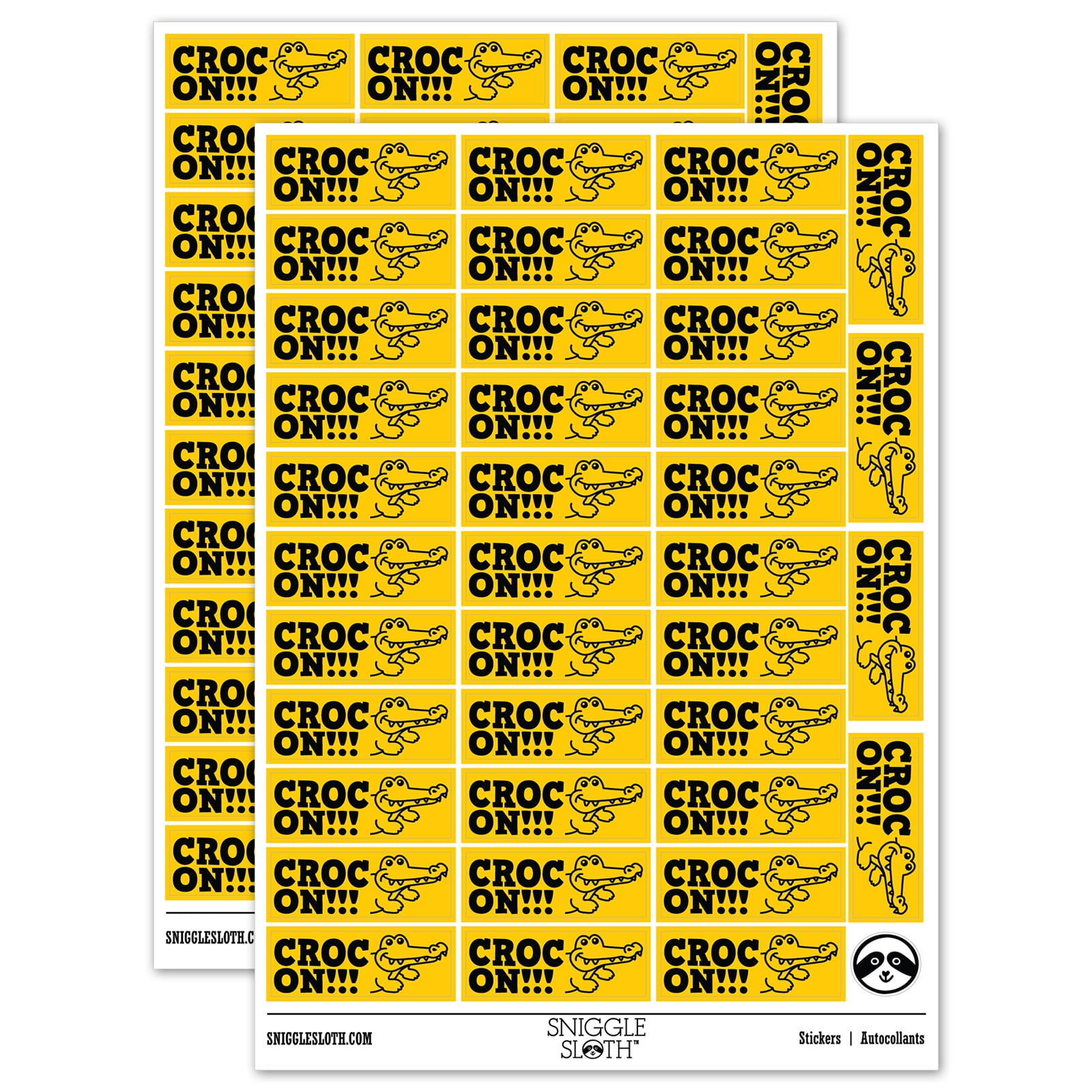 Croc Rock On Crocodile Teacher Student School Sticker Set - Yellow ...
