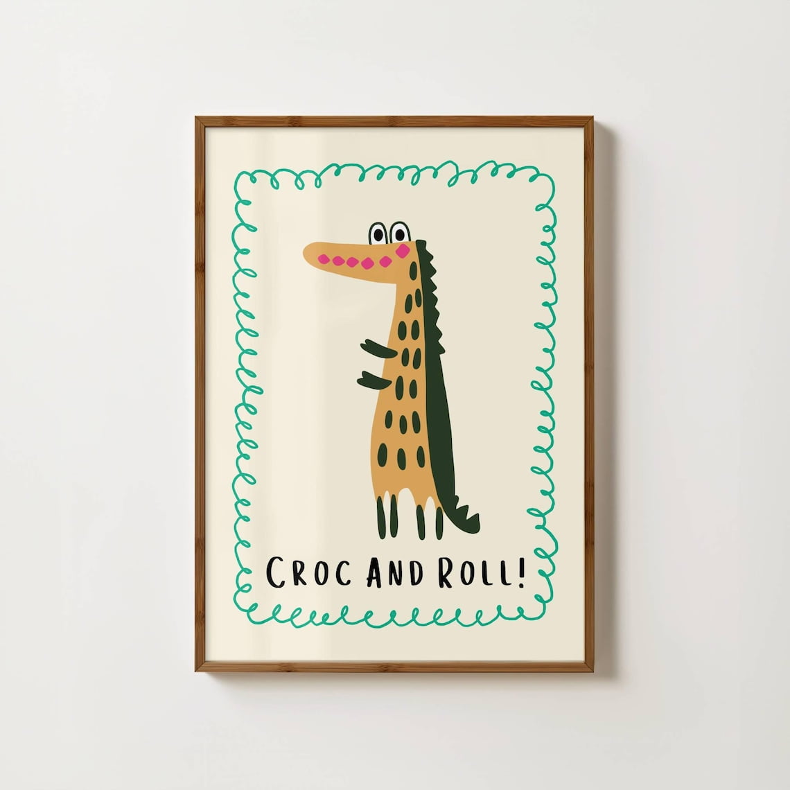 Croc And Roll Crocodile Print Safari Nursery Art Colorful Nursery Decor ...