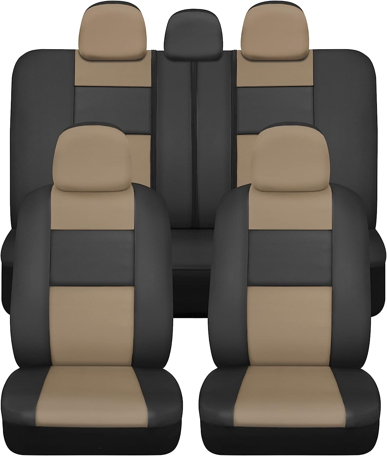 Croc Skin Faux Leather Full Set Black – Front and Back Split Bench Seat ...