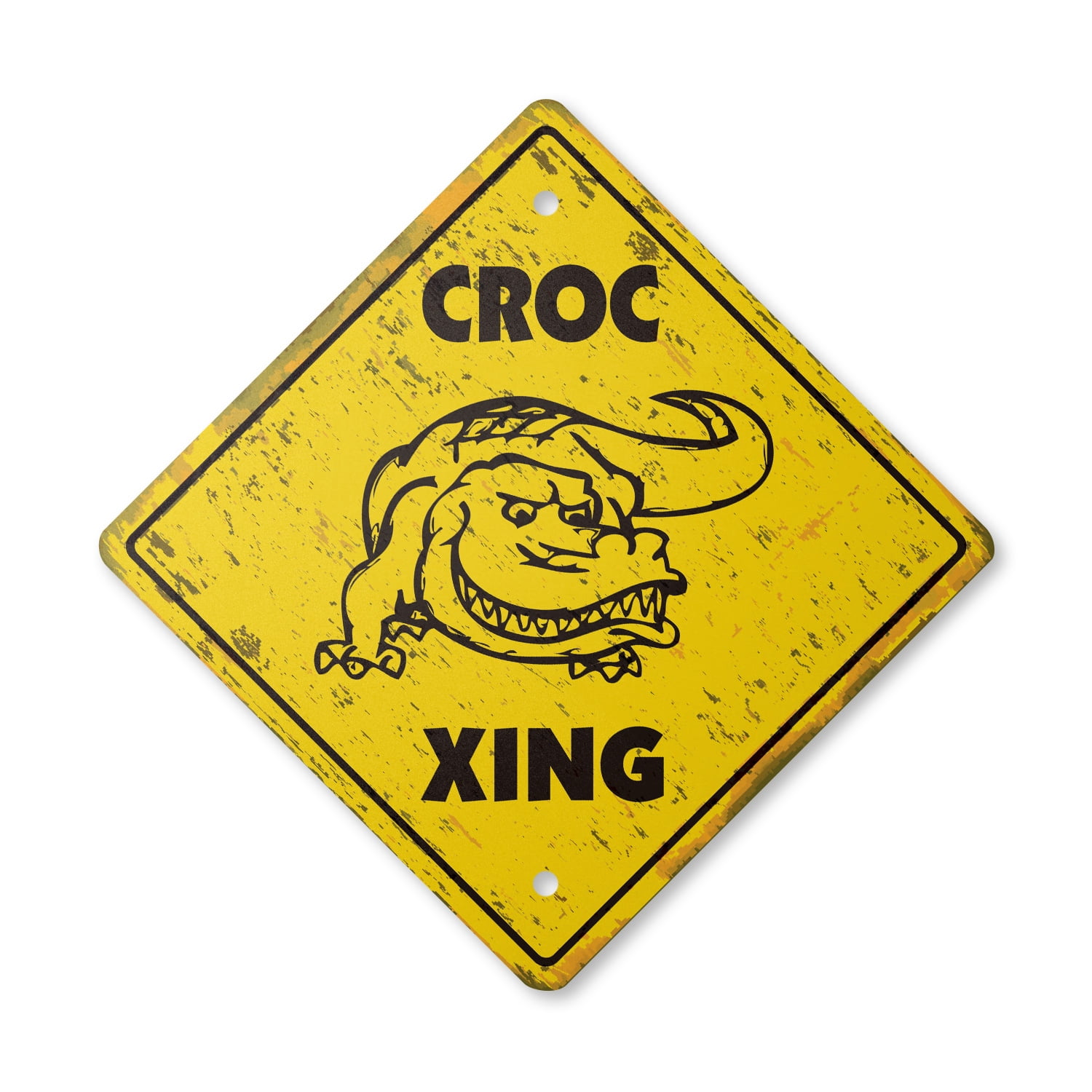 Croc Vintage Crossing Sign Zone Xing | Indoor/Outdoor Plastic | 20 ...