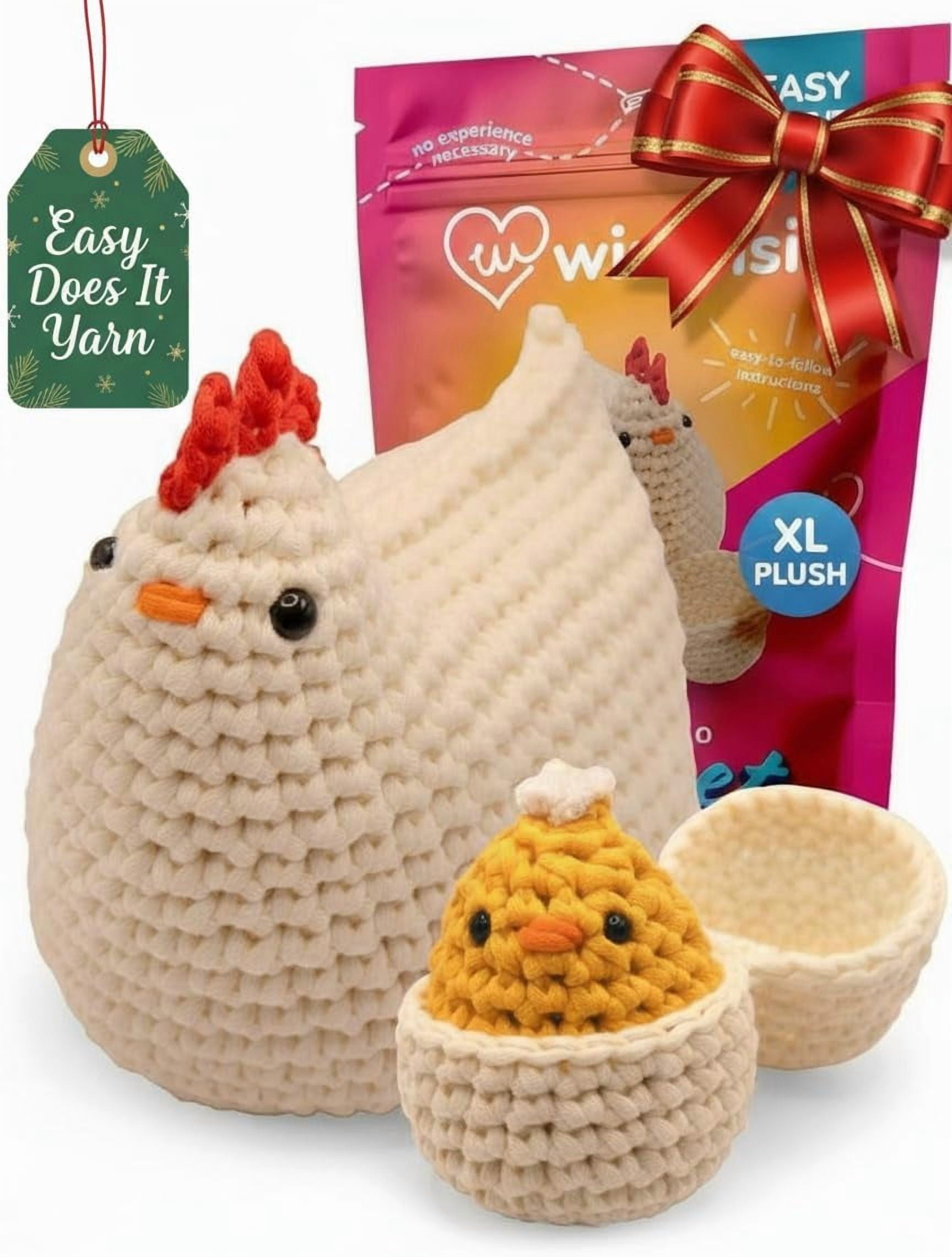 Crochet Animal Kit for Beginners - Easy Beginner Crochet Kit for Kids ...